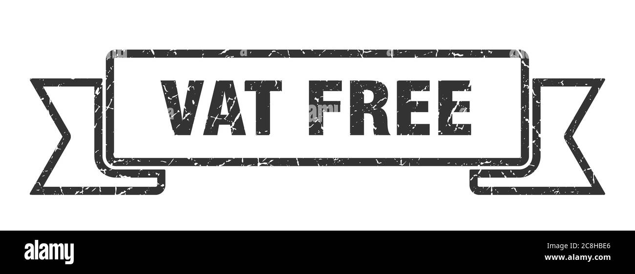 vat free ribbon sign. vat free vintage retro band Stock Vector Image ...