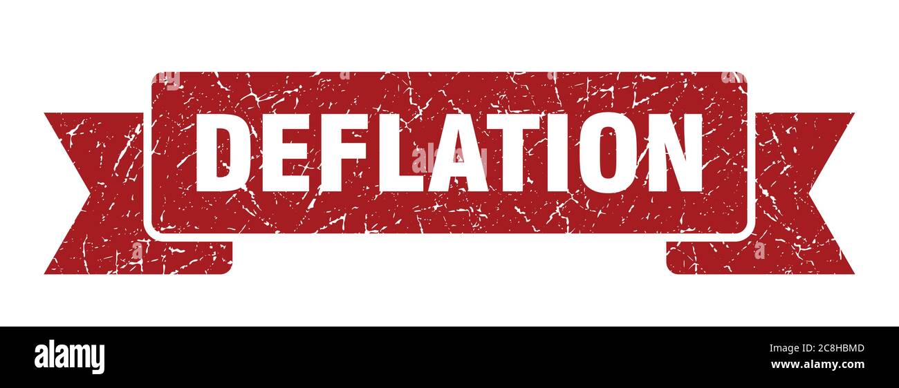 deflation ribbon sign. deflation vintage retro band Stock Vector Image ...