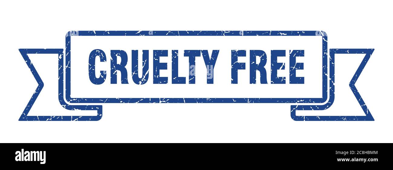 cruelty free ribbon sign. cruelty free vintage retro band Stock Vector ...