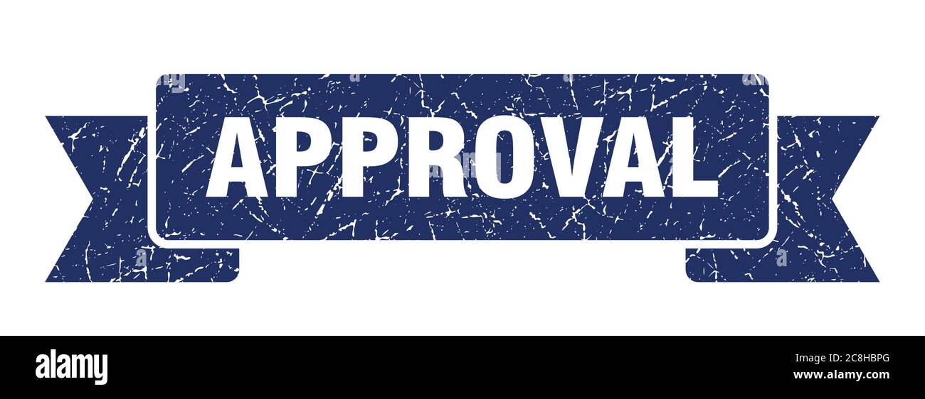 approval ribbon sign. approval vintage retro band Stock Vector Image ...