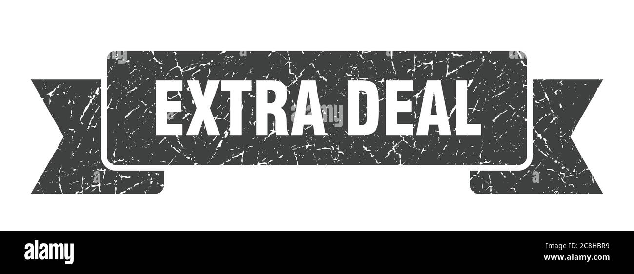 extra deal ribbon sign. extra deal vintage retro band Stock Vector ...