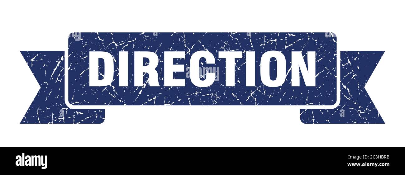direction ribbon sign. direction vintage retro band Stock Vector Image ...