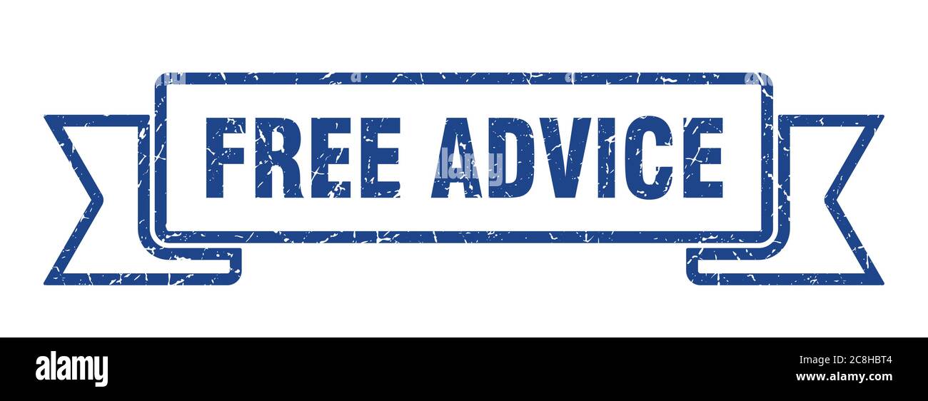free advice ribbon sign. free advice vintage retro band Stock Vector ...