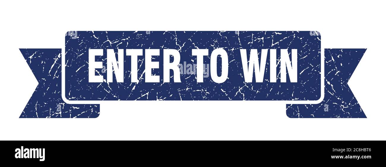 enter to win ribbon sign. enter to win vintage retro band Stock Vector ...