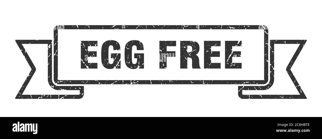 egg free ribbon sign. egg free vintage retro band Stock Vector Image ...