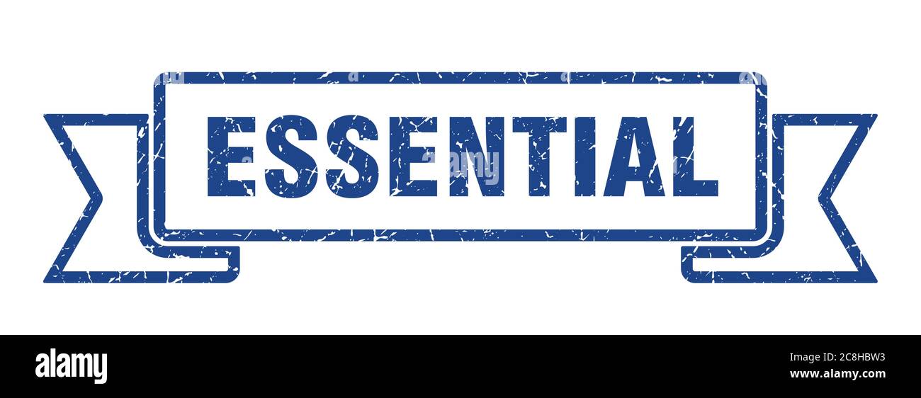 essential ribbon sign. essential vintage retro band Stock Vector Image ...