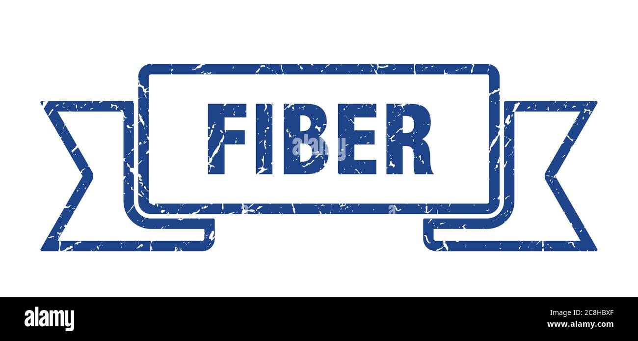 fiber ribbon sign. fiber vintage retro band Stock Vector Image & Art ...