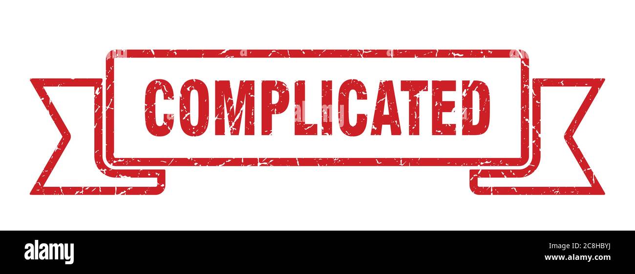 complicated ribbon sign. complicated vintage retro band Stock Vector ...