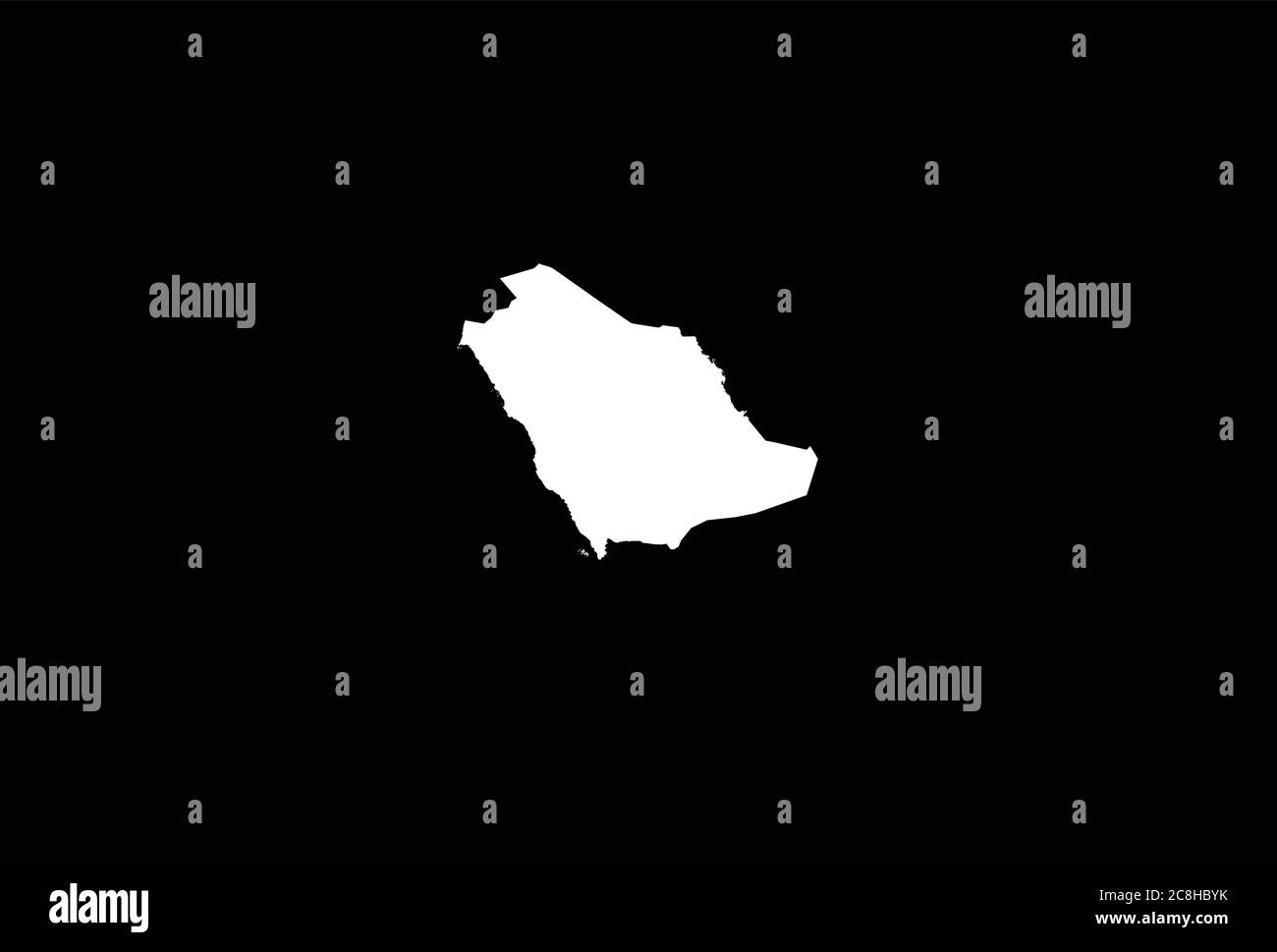 Saudi Arabia map outline vector illustration Stock Vector Image & Art ...