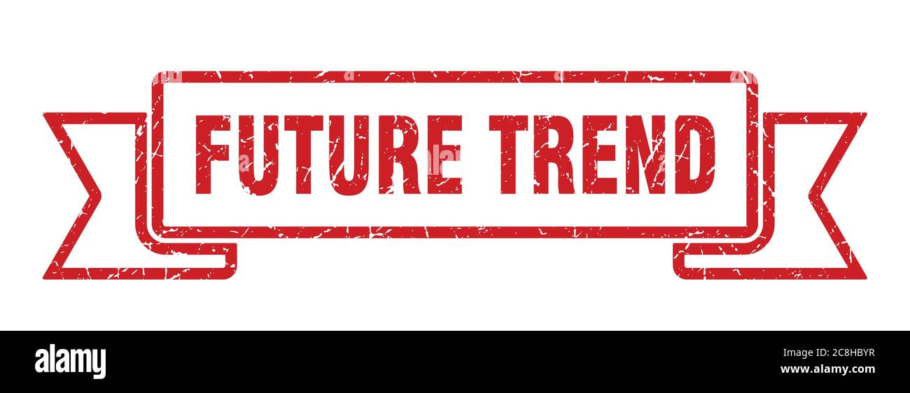 future trend ribbon sign. future trend vintage retro band Stock Vector ...