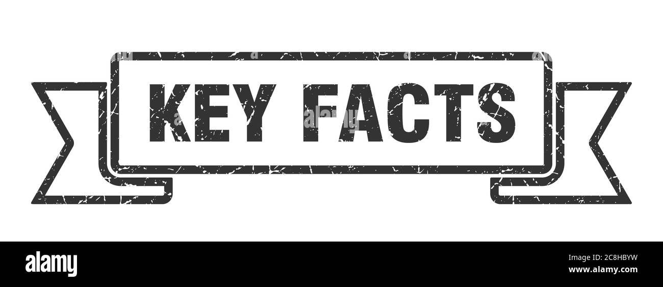 key facts ribbon sign. key facts vintage retro band Stock Vector Image ...