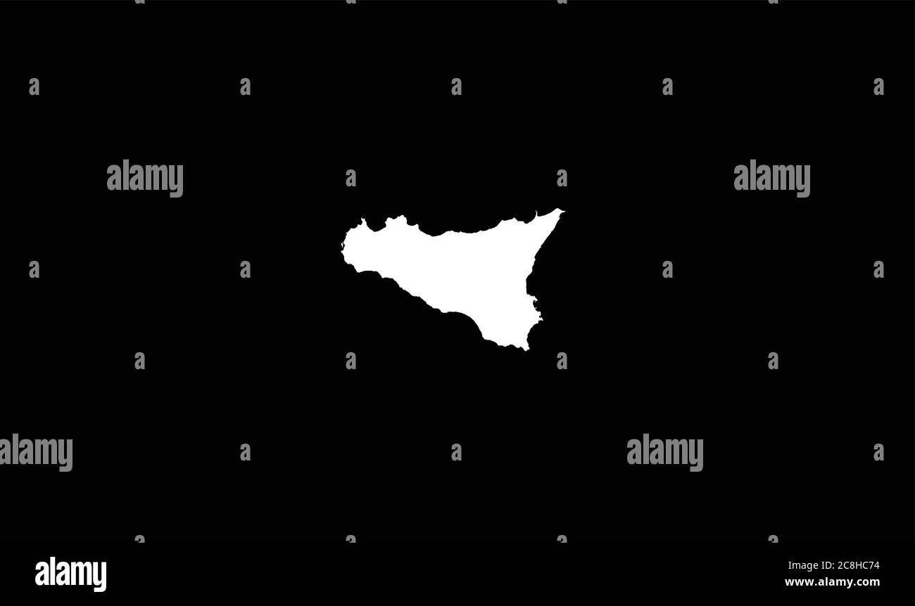 Sicily map outline vector illustraton Stock Vector Image & Art - Alamy