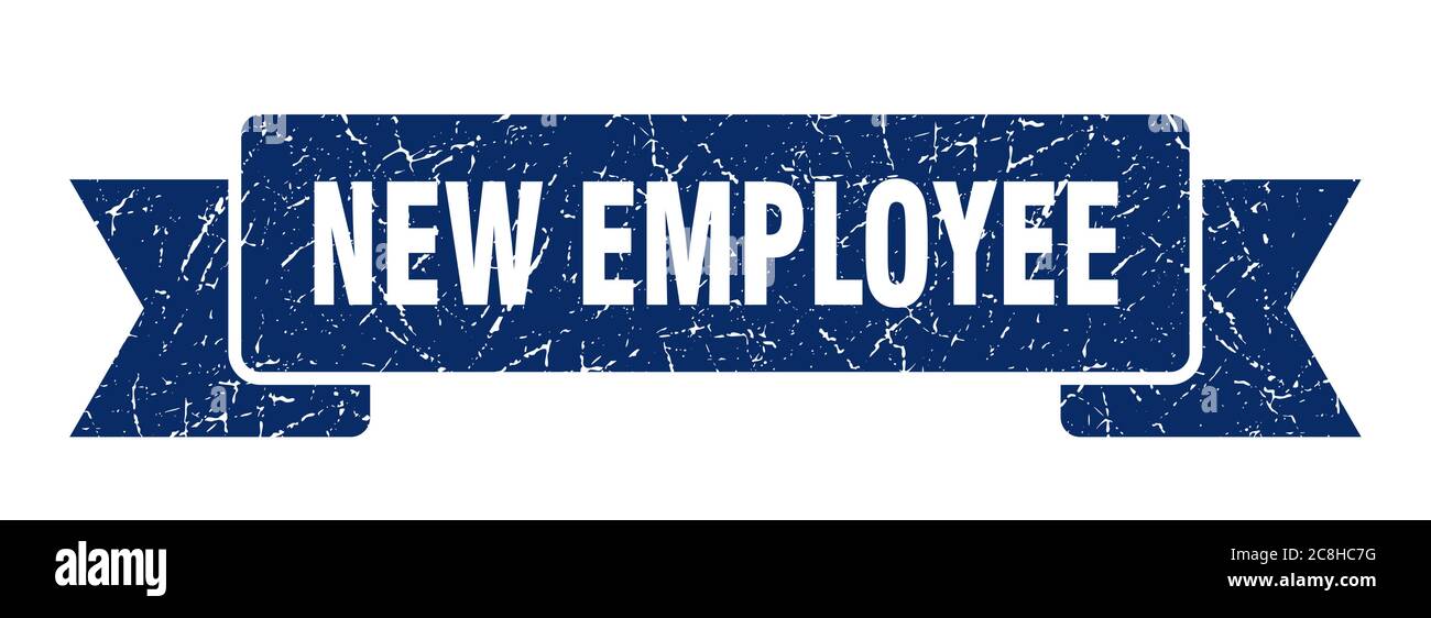 new employee ribbon sign. new employee vintage retro band Stock Vector ...