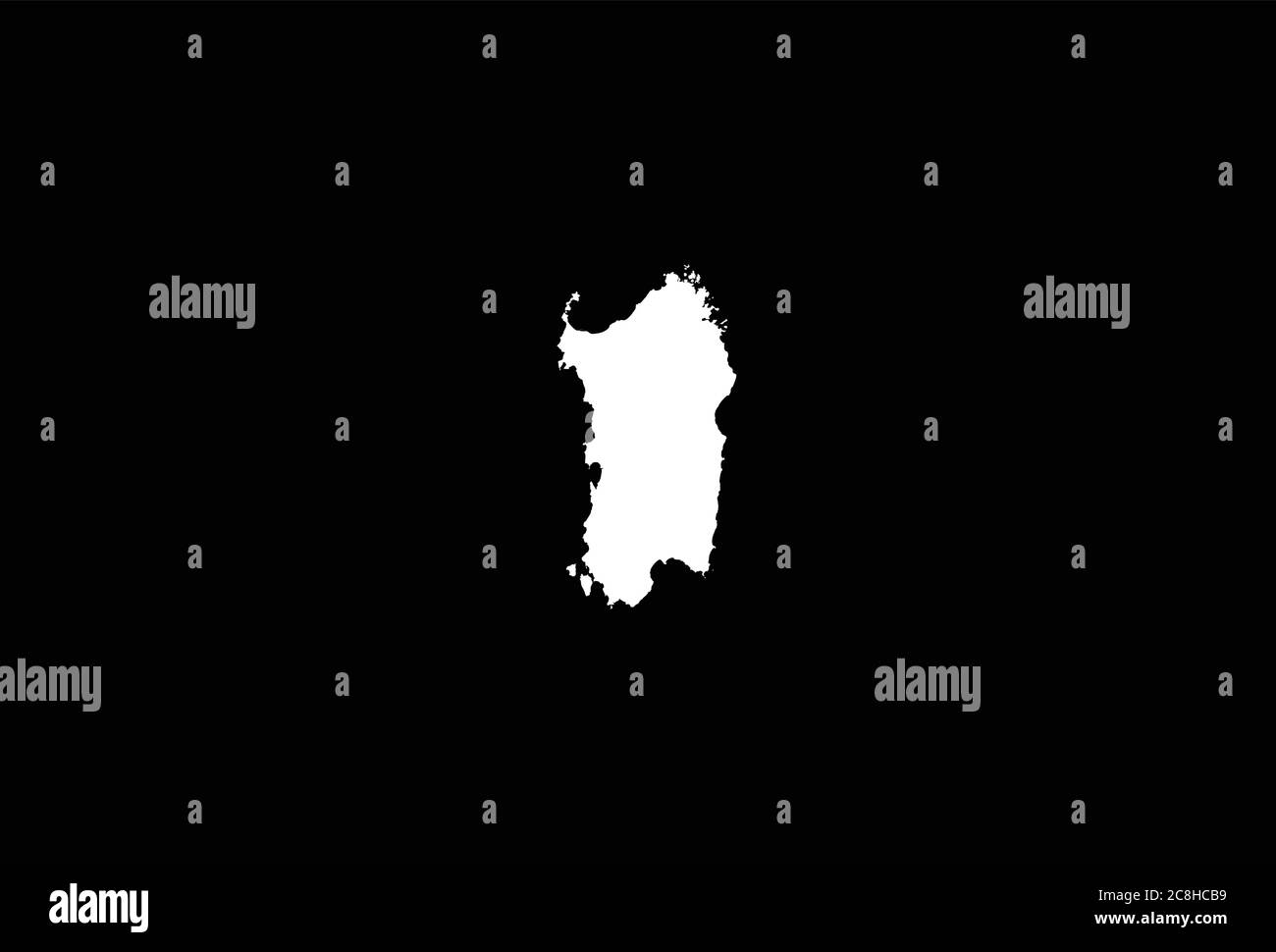 Sardinia map outline vector illustration Stock Vector Image & Art - Alamy