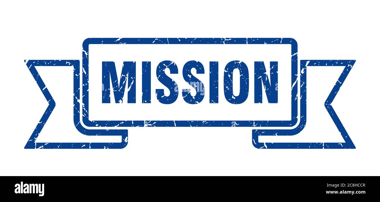 mission ribbon sign. mission vintage retro band Stock Vector Image ...