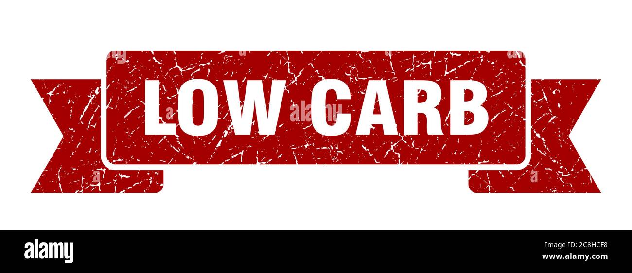 low carb ribbon sign. low carb vintage retro band Stock Vector Image ...