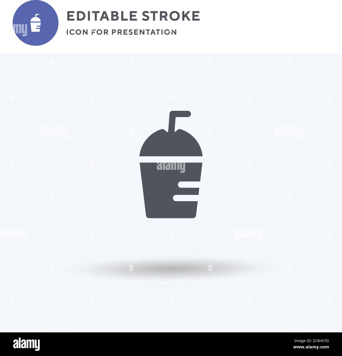 Frappe icon vector, filled flat sign, solid pictogram isolated on white ...