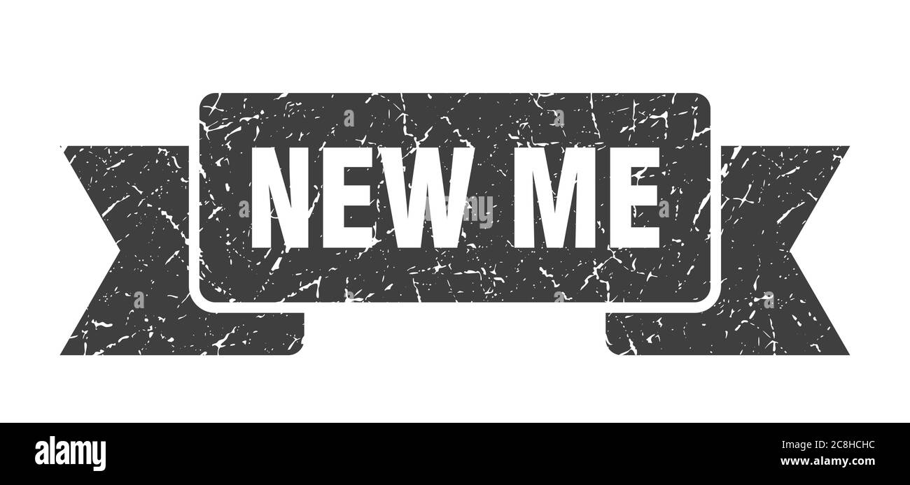 new me ribbon sign. new me vintage retro band Stock Vector Image & Art ...
