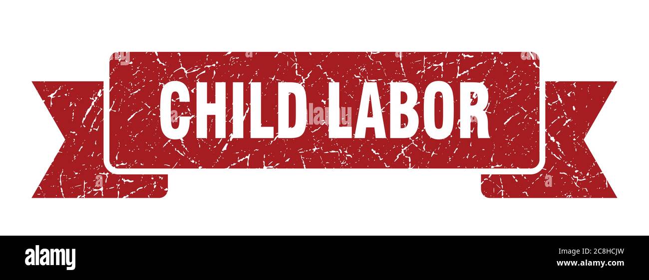 child labor ribbon sign. child labor vintage retro band Stock Vector ...