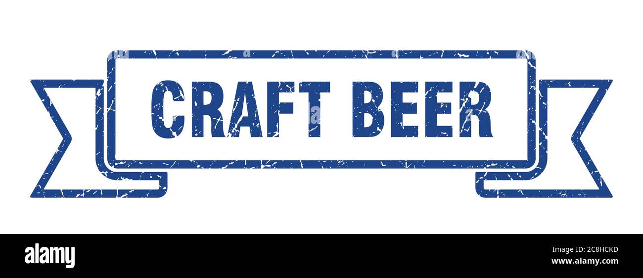 craft beer ribbon sign. craft beer vintage retro band Stock Vector ...