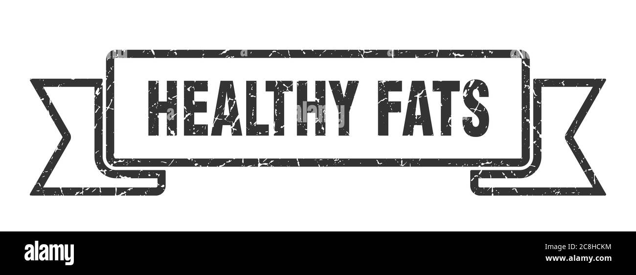 healthy fats ribbon sign. healthy fats vintage retro band Stock Vector ...