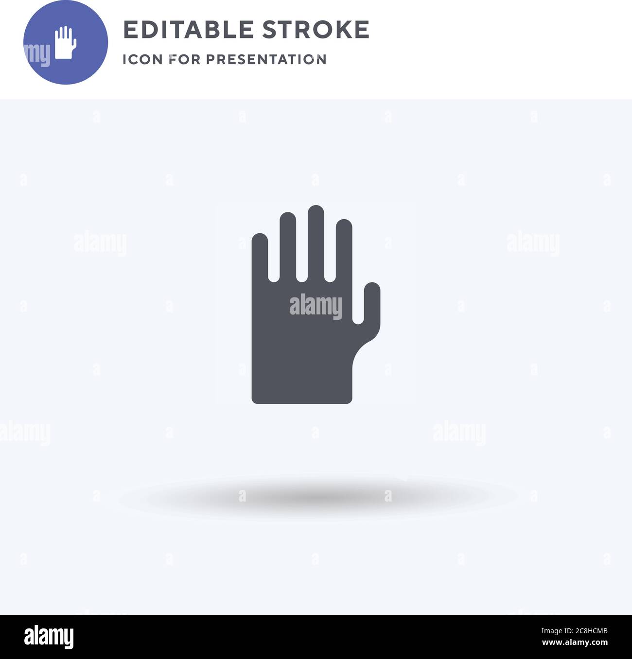 Gloves icon vector, filled flat sign, solid pictogram isolated on white ...