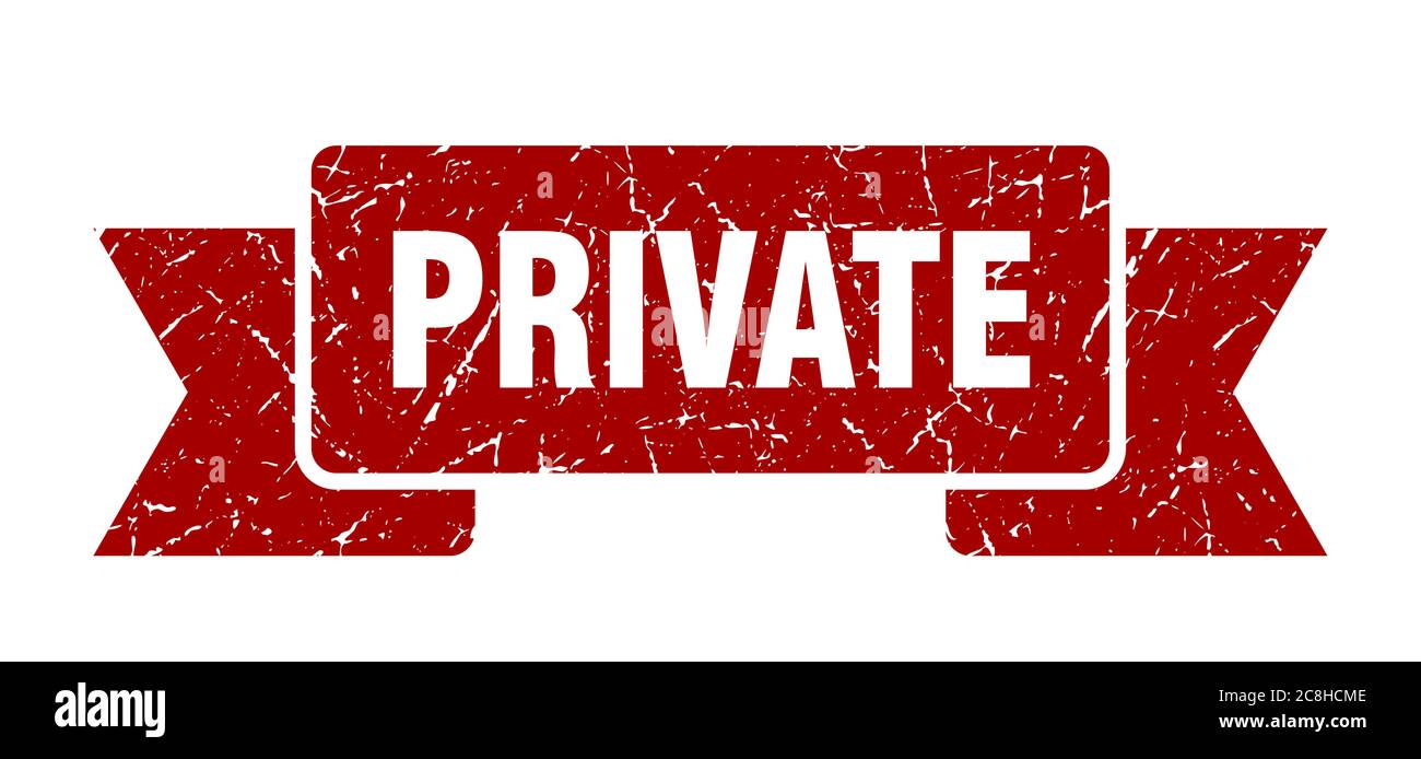 private ribbon sign. private vintage retro band Stock Vector Image ...