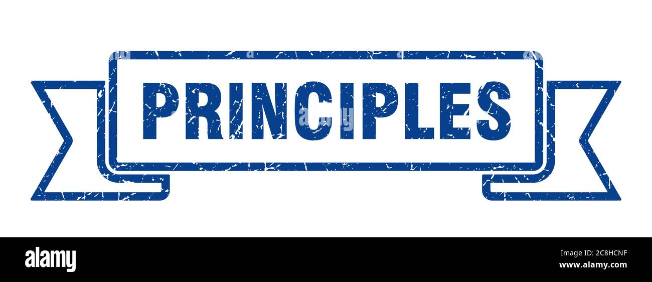 principles ribbon sign. principles vintage retro band Stock Vector ...