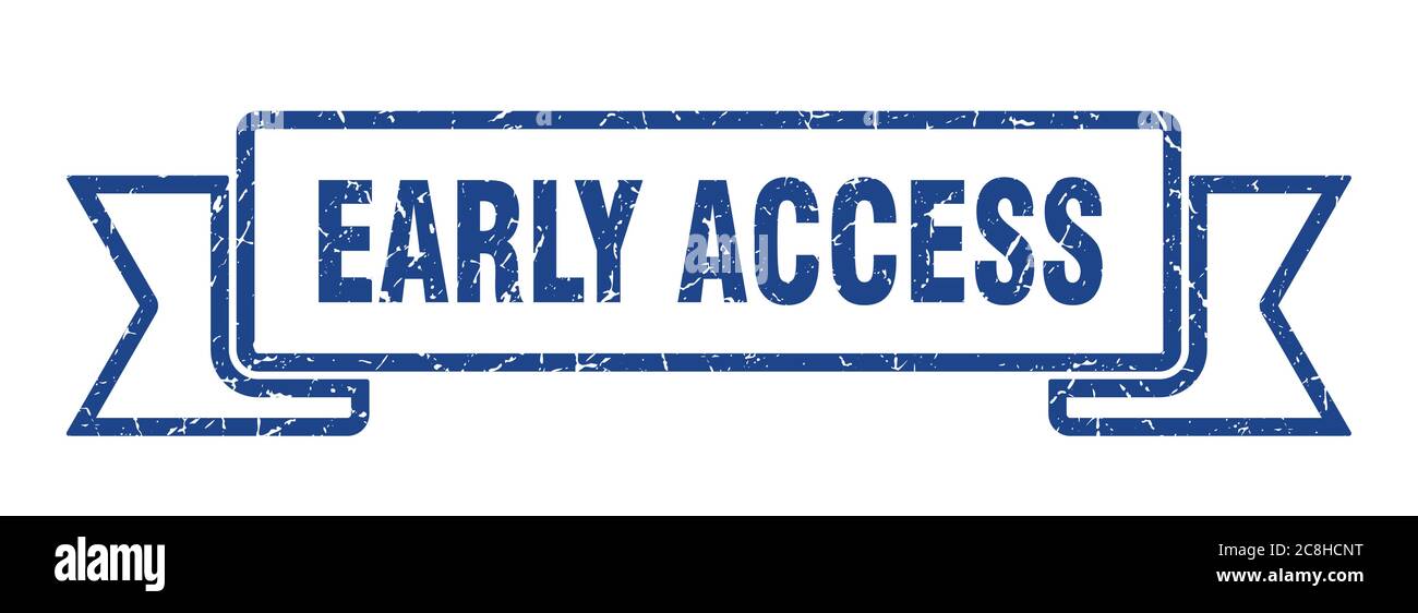 early access ribbon sign. early access vintage retro band Stock Vector ...