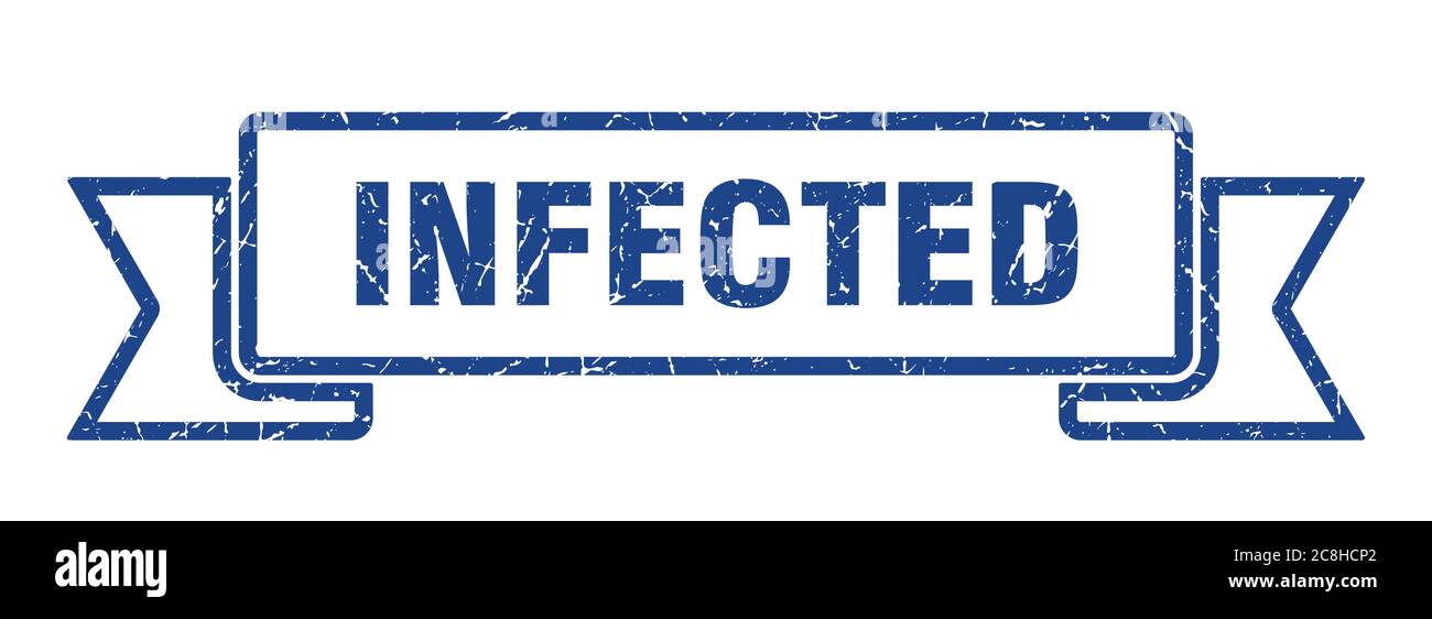 infected ribbon sign. infected vintage retro band Stock Vector Image ...