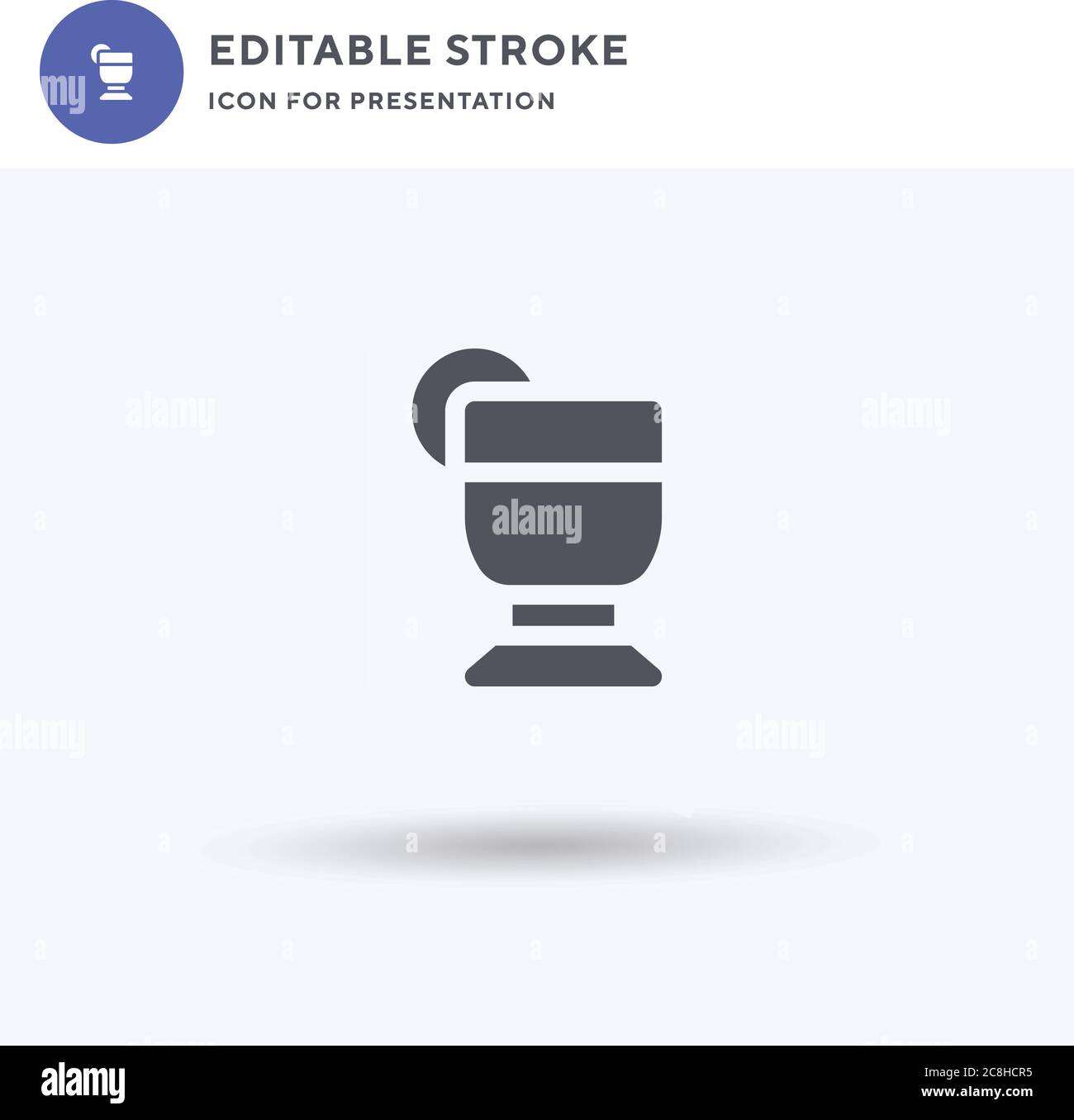 Pisco Sour icon vector, filled flat sign, solid pictogram isolated on ...