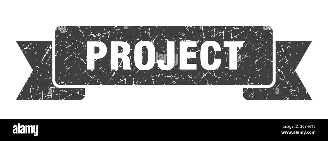 project ribbon sign. project vintage retro band Stock Vector Image ...