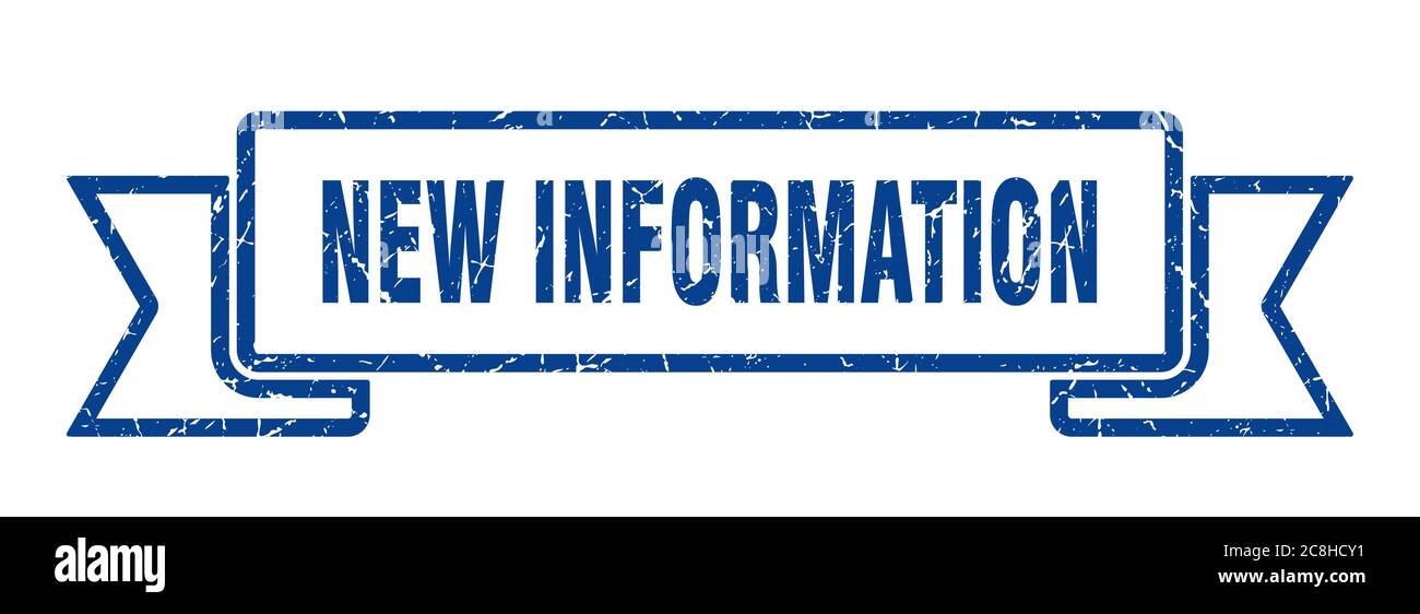 new information ribbon sign. new information vintage retro band Stock ...