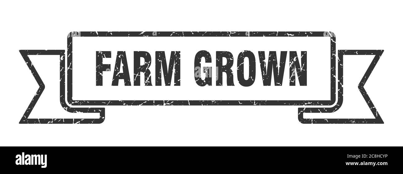 farm grown ribbon sign. farm grown vintage retro band Stock Vector ...