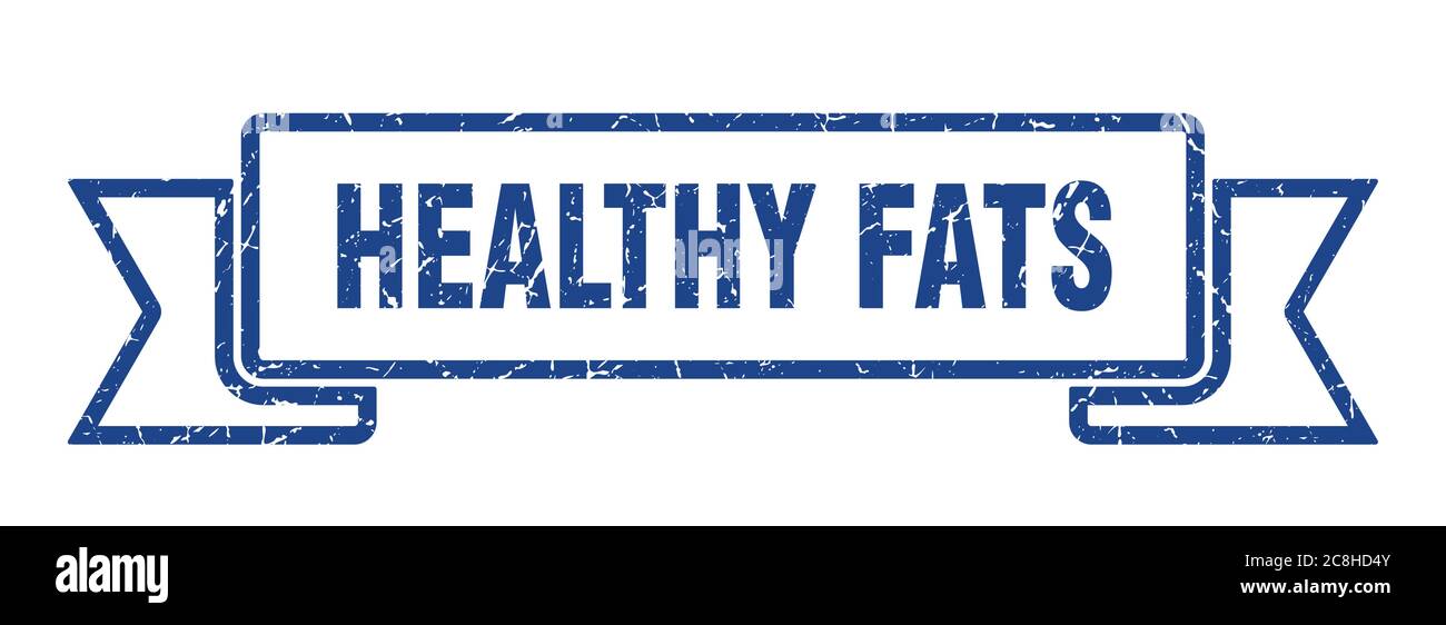 healthy fats ribbon sign. healthy fats vintage retro band Stock Vector ...