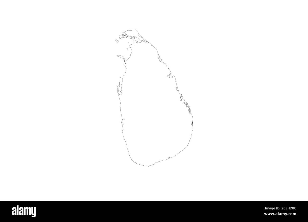Sri Lanka map outline vector illustration Stock Vector Image & Art - Alamy