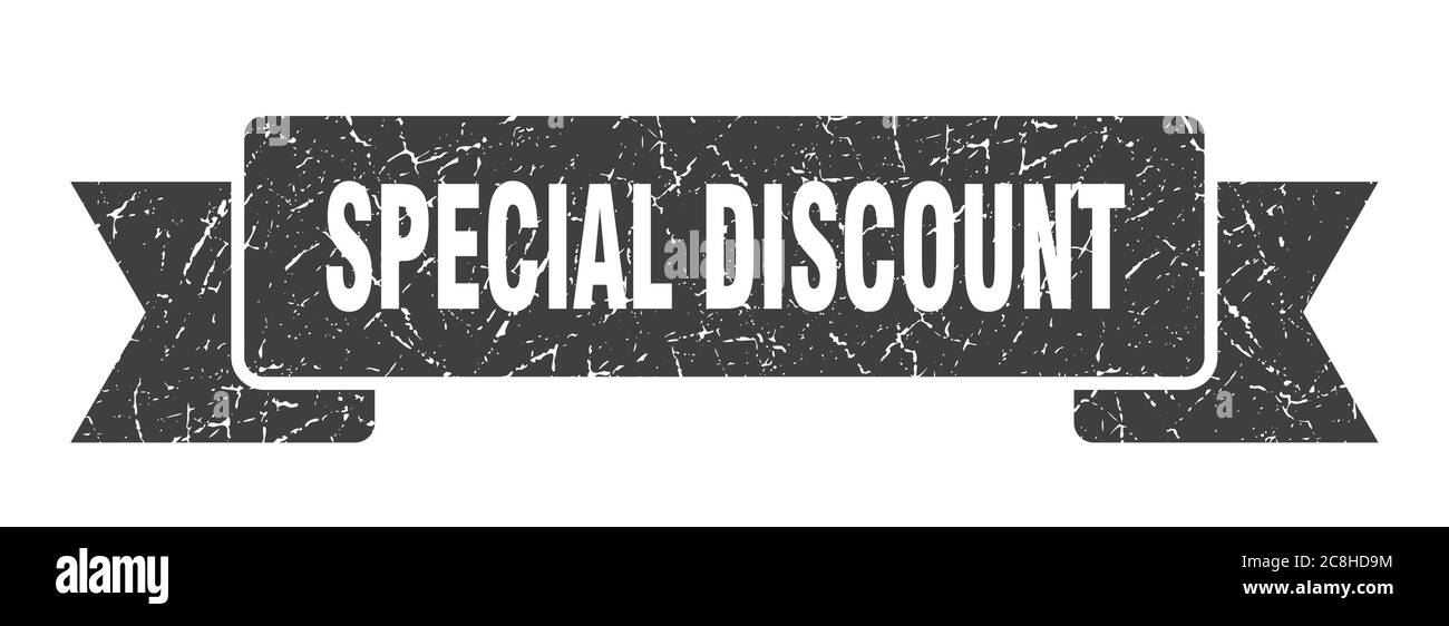 special discount ribbon sign. special discount vintage retro band Stock ...