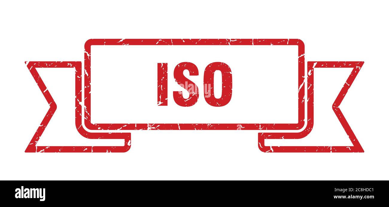 iso ribbon sign. iso vintage retro band Stock Vector Image & Art - Alamy