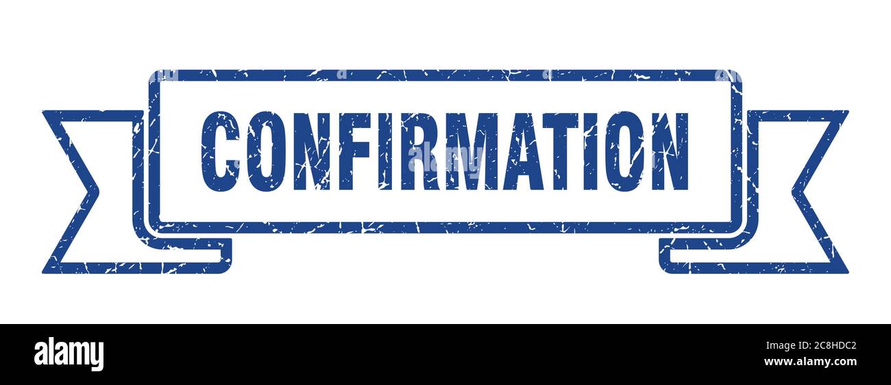 confirmation ribbon sign. confirmation vintage retro band Stock Vector ...