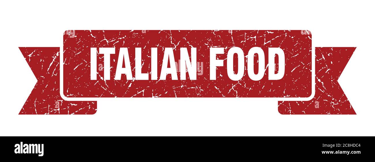 italian food ribbon sign. italian food vintage retro band Stock Vector ...