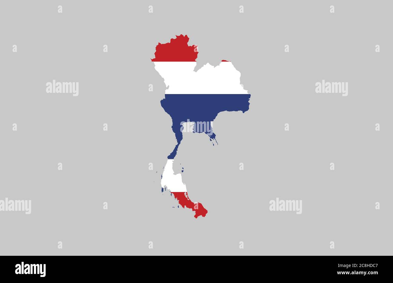 Thailand map outline vector illustration Stock Vector Image & Art - Alamy