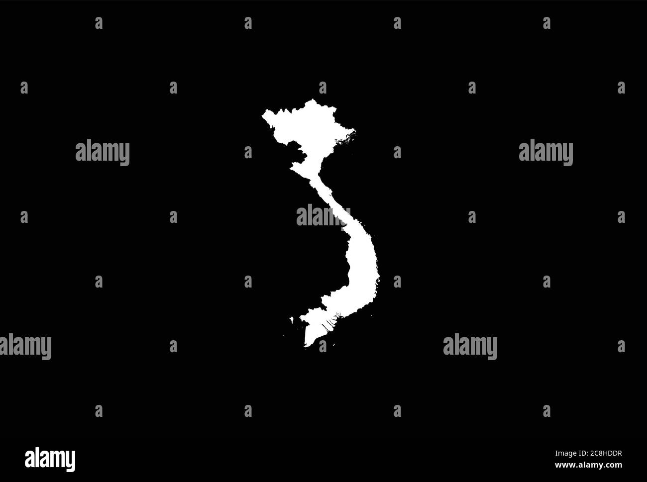 Vietnam map outline vector illustration Stock Vector Image & Art - Alamy