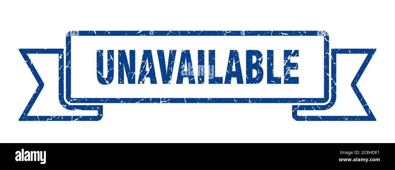 unavailable ribbon sign. unavailable vintage retro band Stock Vector ...