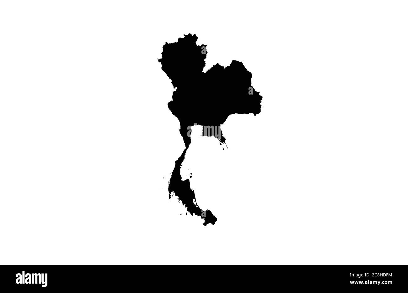 Thailand map outline vector illustration Stock Vector Image & Art - Alamy