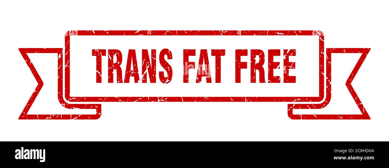 trans fat free ribbon sign. trans fat free vintage retro band Stock ...