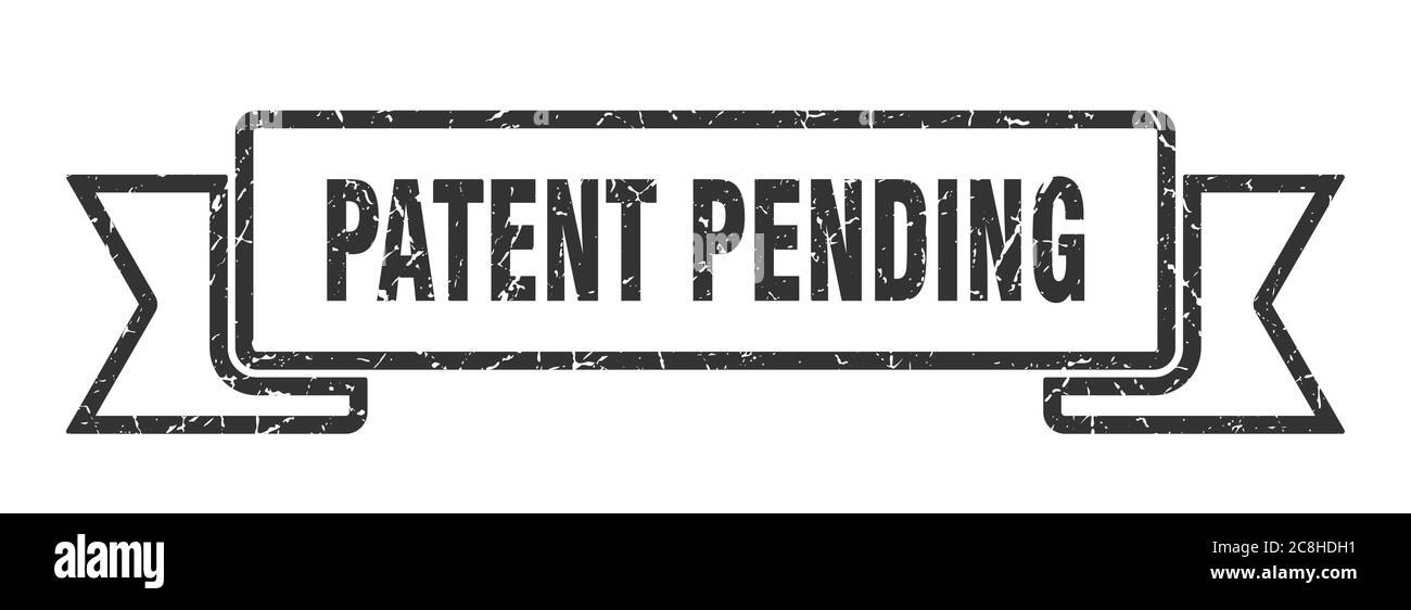 patent pending ribbon sign. patent pending vintage retro band Stock ...
