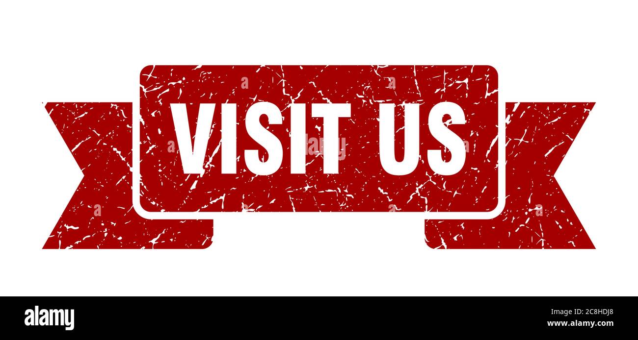 visit us ribbon sign. visit us vintage retro band Stock Vector Image ...