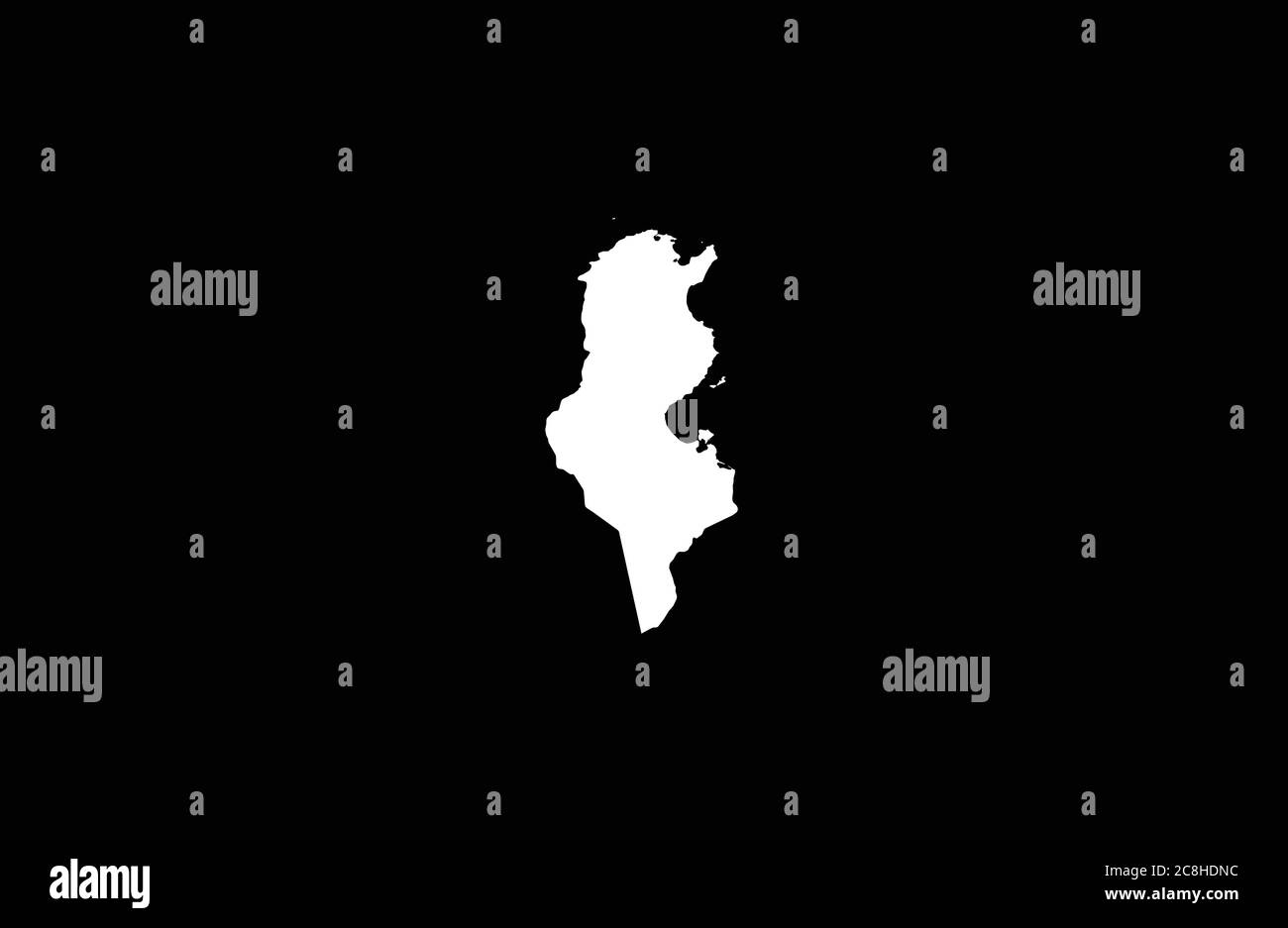 Tunisia Map Outline Vector Illustration Stock Vector Image And Art Alamy