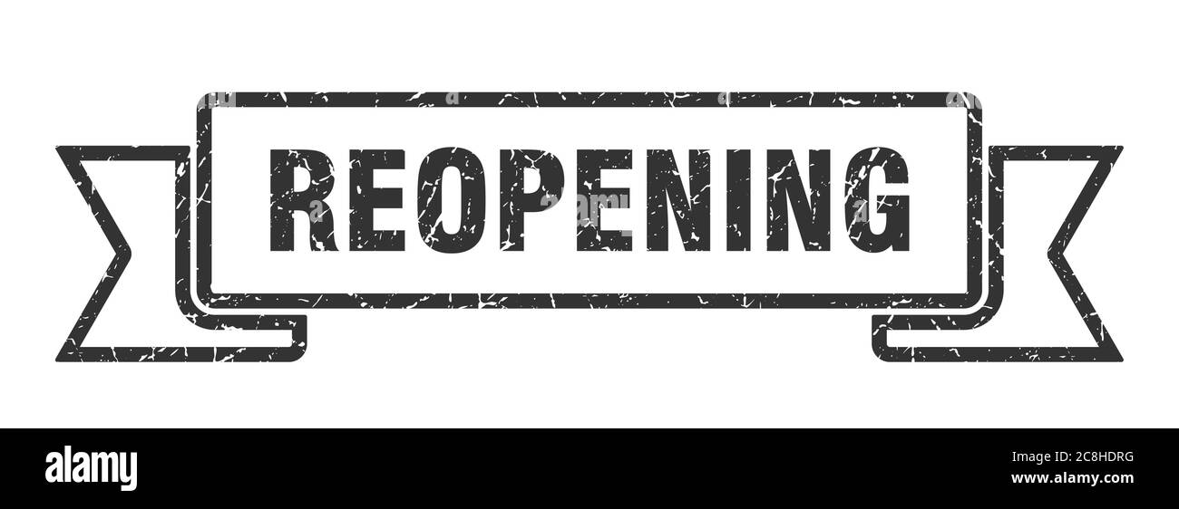 Reopening sign Black and White Stock Photos & Images - Alamy