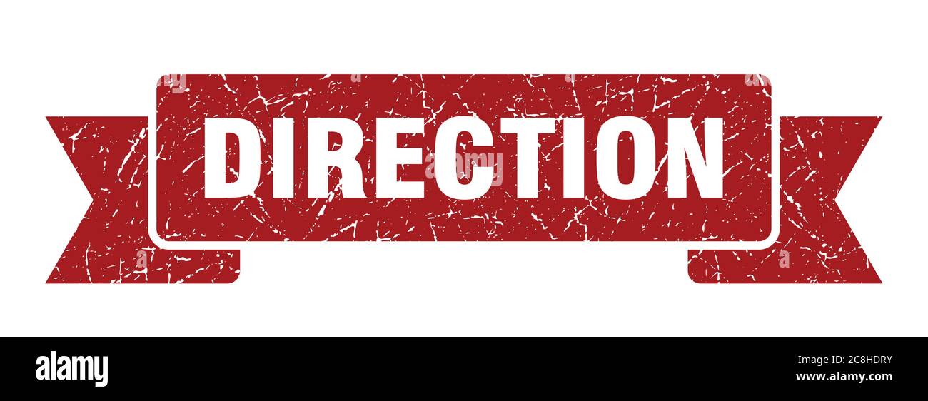 direction ribbon sign. direction vintage retro band Stock Vector Image ...
